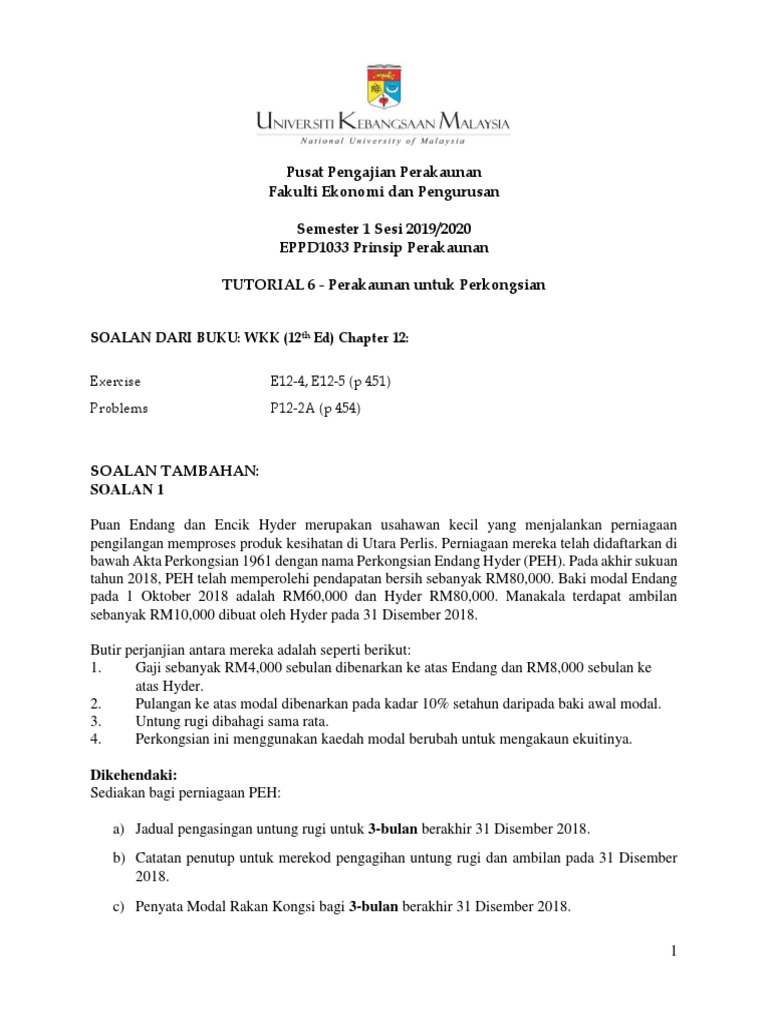 Tutorial Perkongsian 20191109030852 | PDF | Pengelolaan Keuangan & Uang