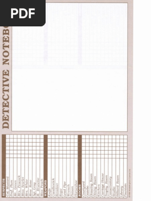 Detective Notebook Printable