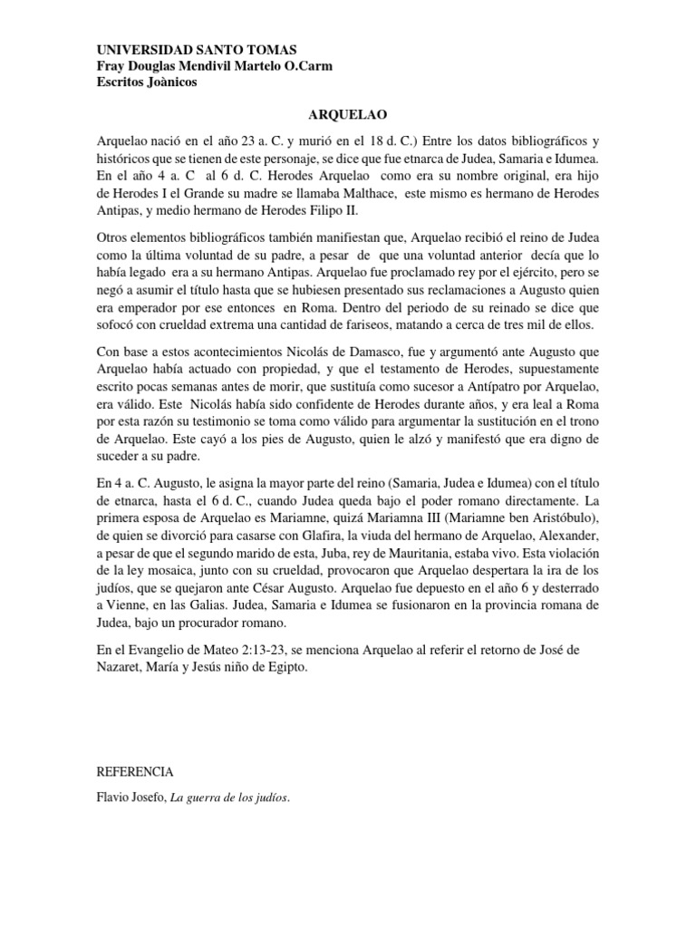 ARQUELAO | PDF | Pueblos antiguos | Judios antiguos