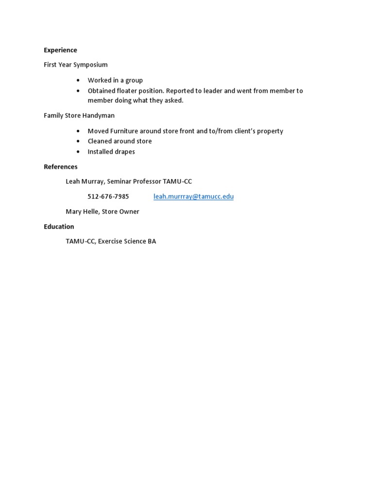Student Experience & Skills Summary | PDF | Career & Growth
