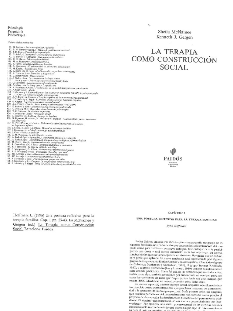 Hoffman, L. (1996) - Una Postura Reflexiva | PDF