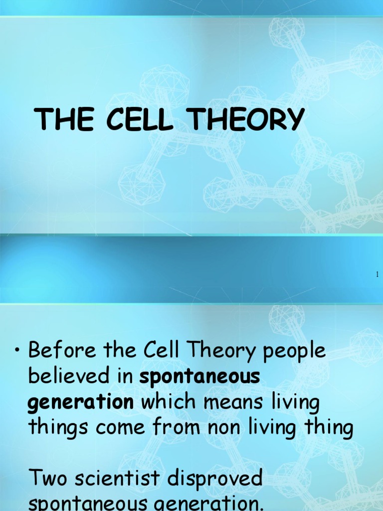 Lesson 1 Cell Theory | PDF | Cell (Biology) | Cell Anatomy