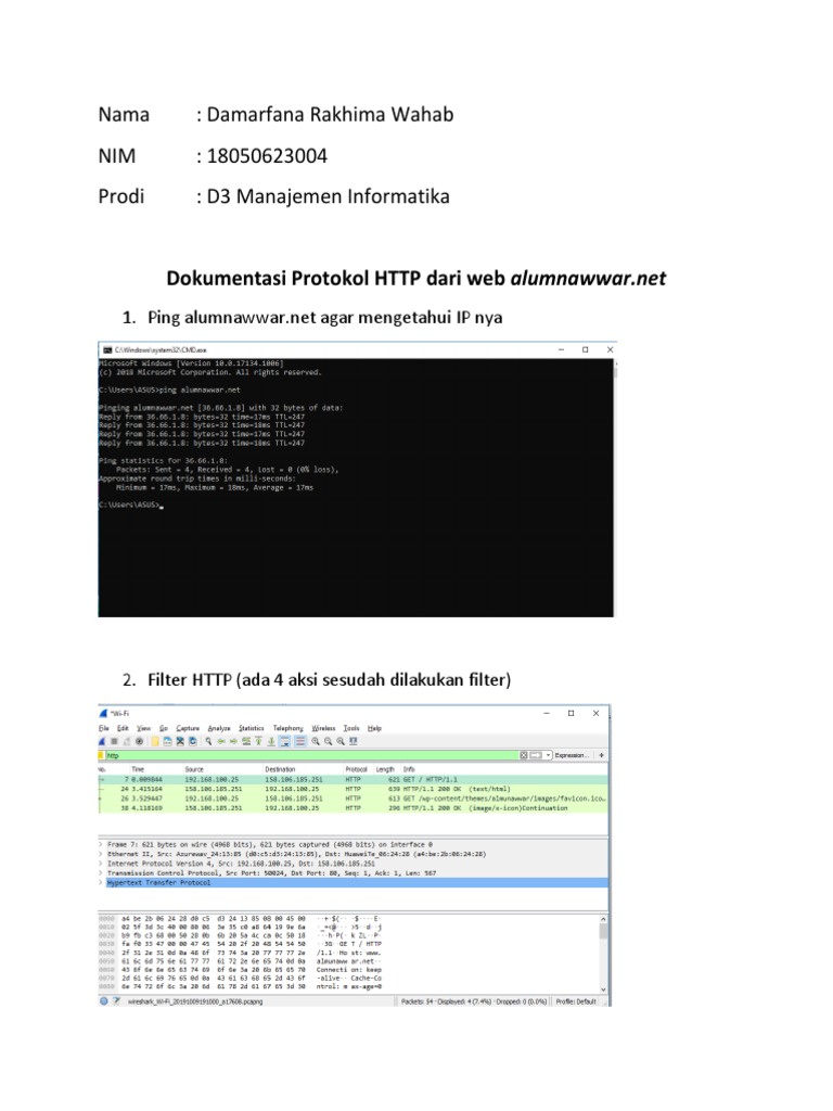Dokumentasi Protokol HTTP | PDF | Hypertext Transfer Protocol | Application Layer Protocols