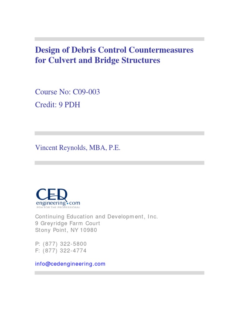 Design of Debris Control Countermeasures | PDF | Levee | Erosion