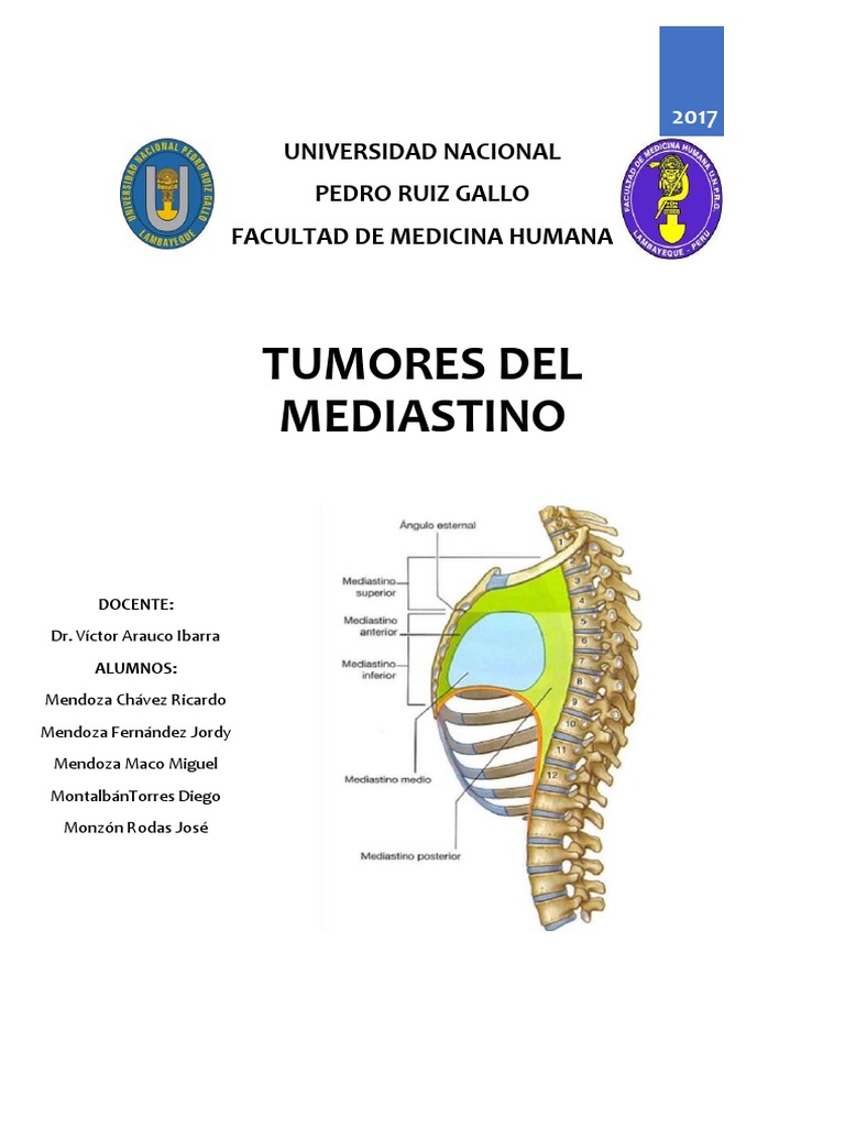Tumores Del Mediastino Final | PDF | Tórax (anatomía humana) | Especialidades Medicas