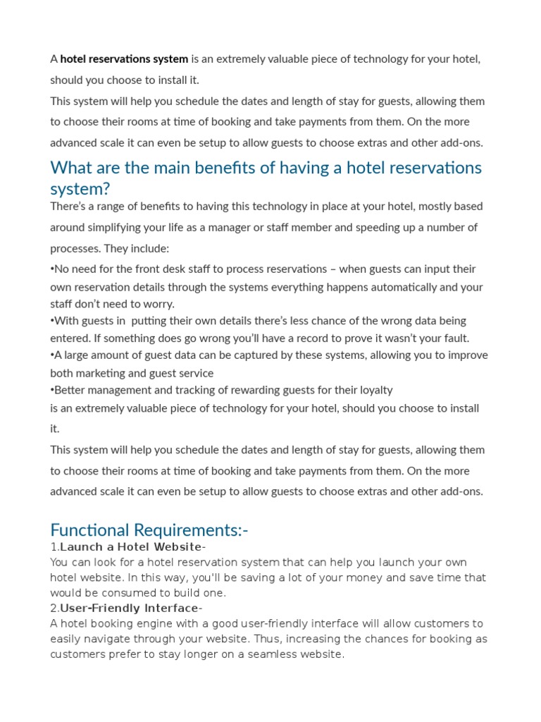 The Benefits of Automating Hotel Reservations: A Guide to Essential ...
