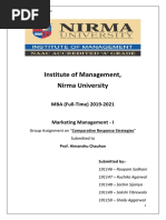 Comparative Response Matrix | PDF | Starbucks | Strategic Management