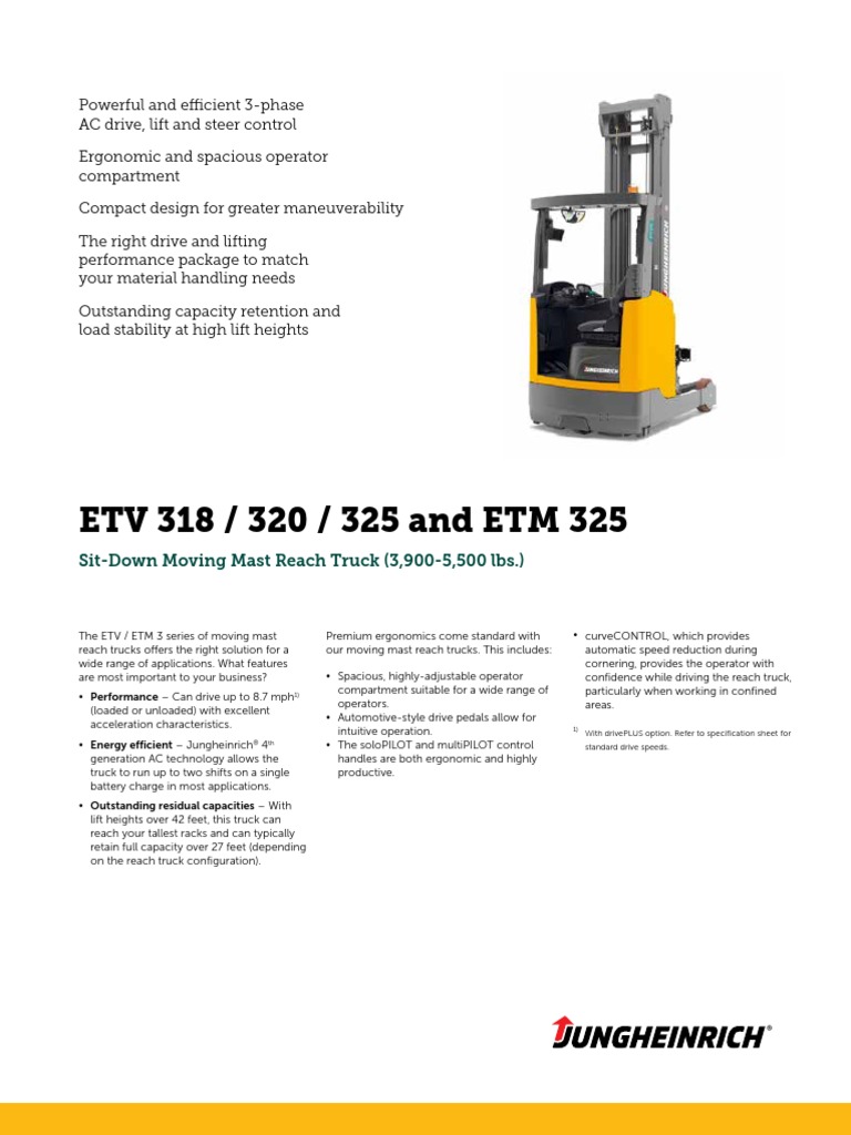 Jungheinrich II Etv Etm 320 325 Spec English | PDF | Electric Motor ...