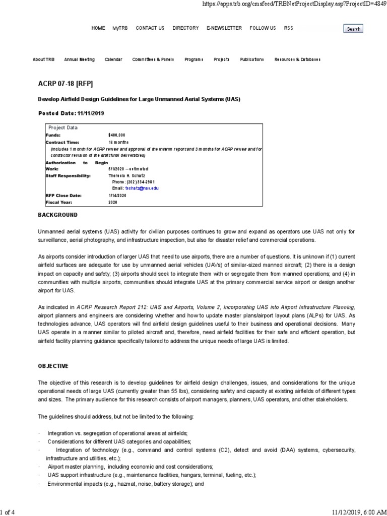 ACRP 07-18 (RFP) : Develop Airfield Design Guidelines For Large ...