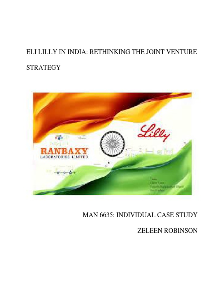 Eli Lilly in India | PDF | Joint Venture | Pharmaceutical Industry