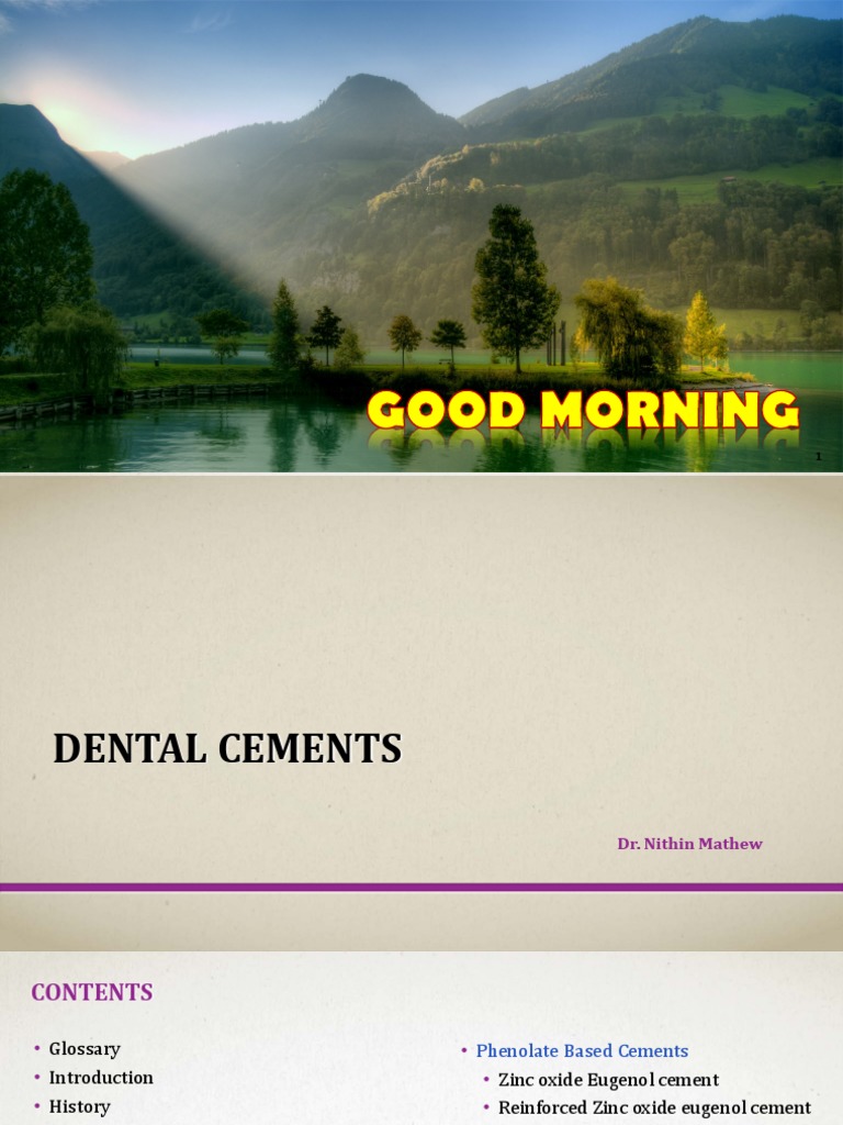 Classification and Uses of Dental Cements | PDF | Dental Composite ...
