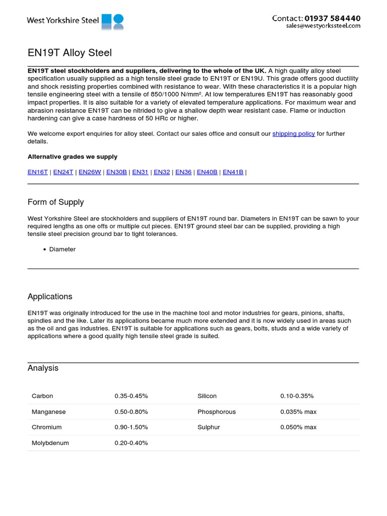 En 19 T | PDF | Heat Treating | Annealing (Metallurgy)