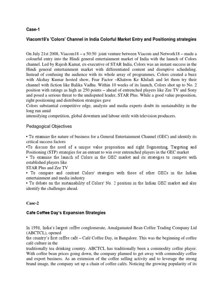 Case Study | PDF | Coffeehouse | Coffee