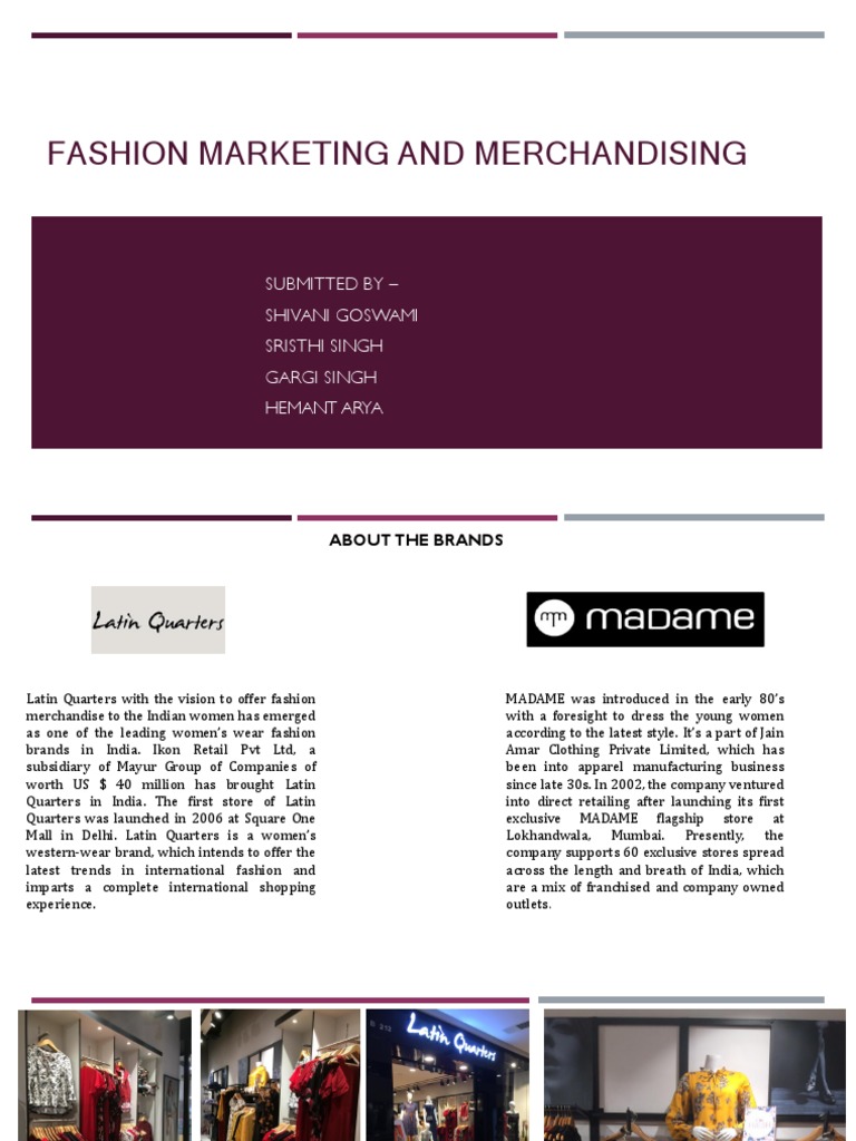 Fashion Marketing and Merchandising | PDF | Merchandising | Retail