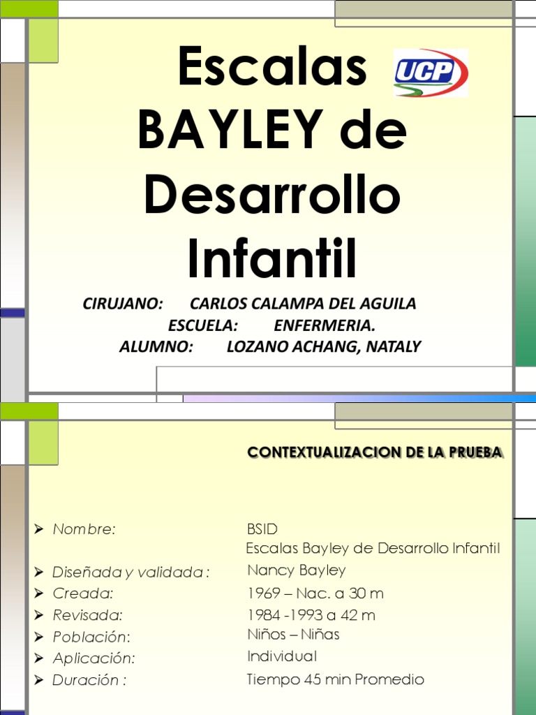Escalas Bayley De Desarrollo Infantil | Neuropsicología | Psicología ...