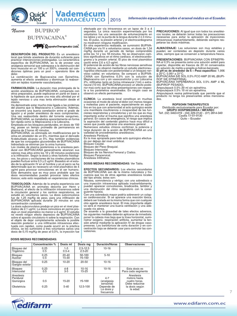 BUPIROP BUPIVACAINA - wlp63bhz | PDF | Anestesia | Medicina