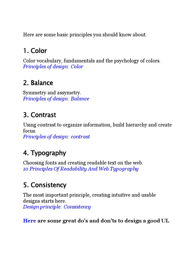 Color: Principles of Design: Color | PDF | User Interface | Typography
