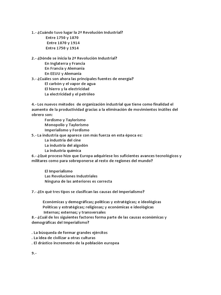 Examen 2 Revolución Industrial-Primera G M | PDF