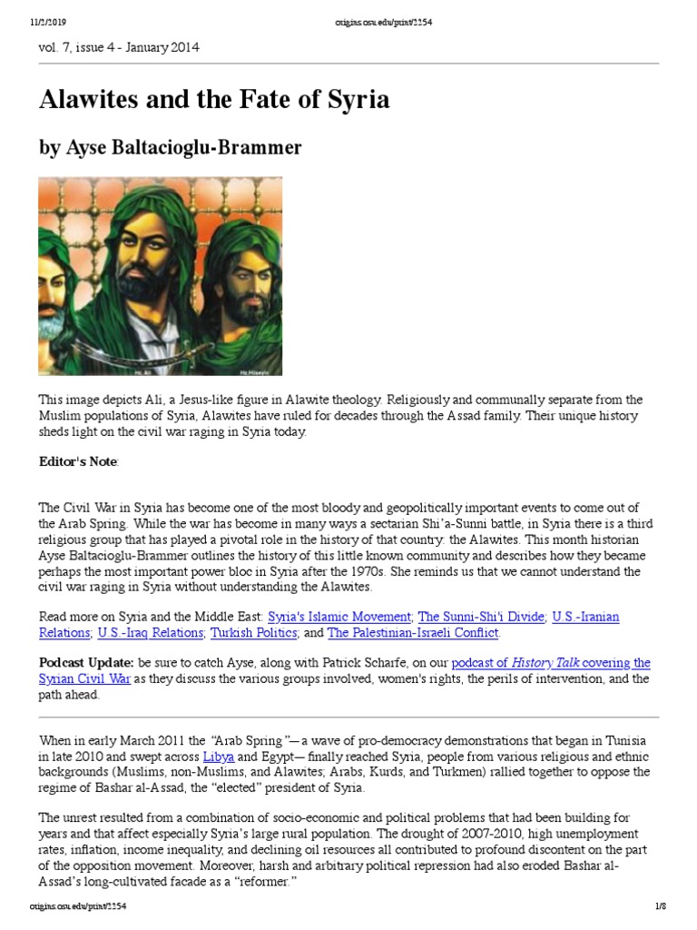 Alawites' Role in Syria's Civil War | PDF | Syria | Bashar Al Assad