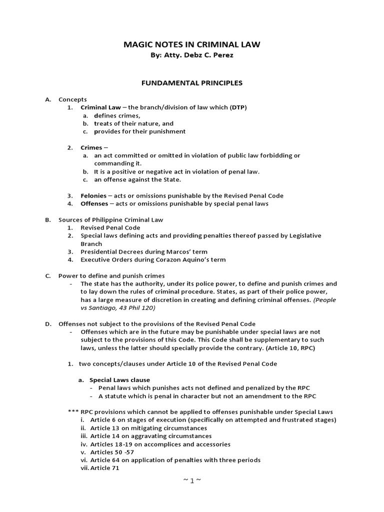 Magic Notes in Criminal Law | PDF | Crime & Violence | Crime Thriller