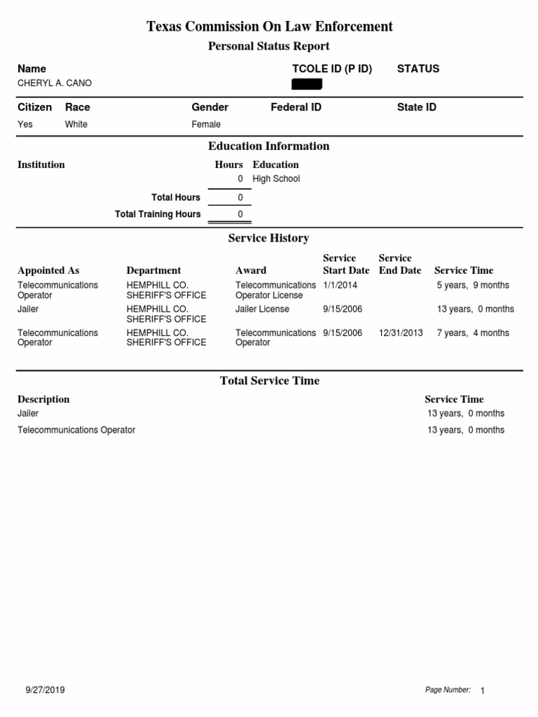 Hemphill County Sheriff's Office Investigation | PDF | Sheriffs In The ...