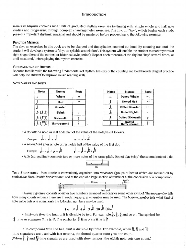 Fundamentos Del Ritmo Basics in Rhythm PDF | PDF