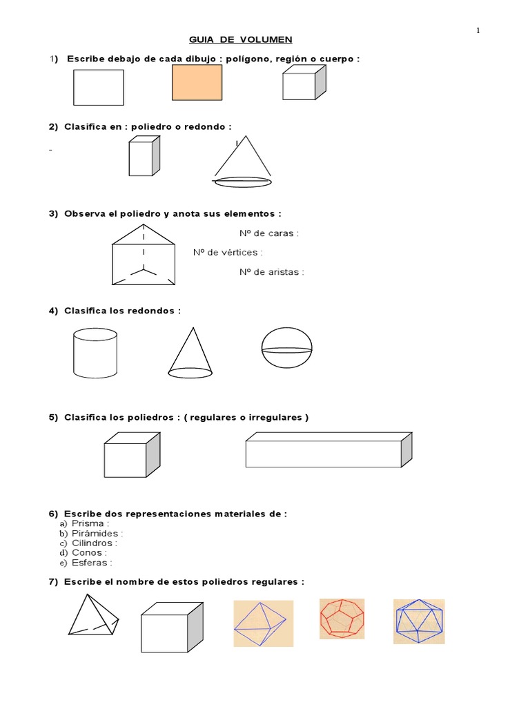 Volumen | PDF | Volumen | Formas geométricas