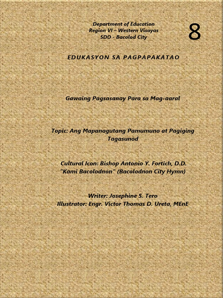 EsP 8 - Learner's Activity Sheet | PDF | Diocese | Catholic Church