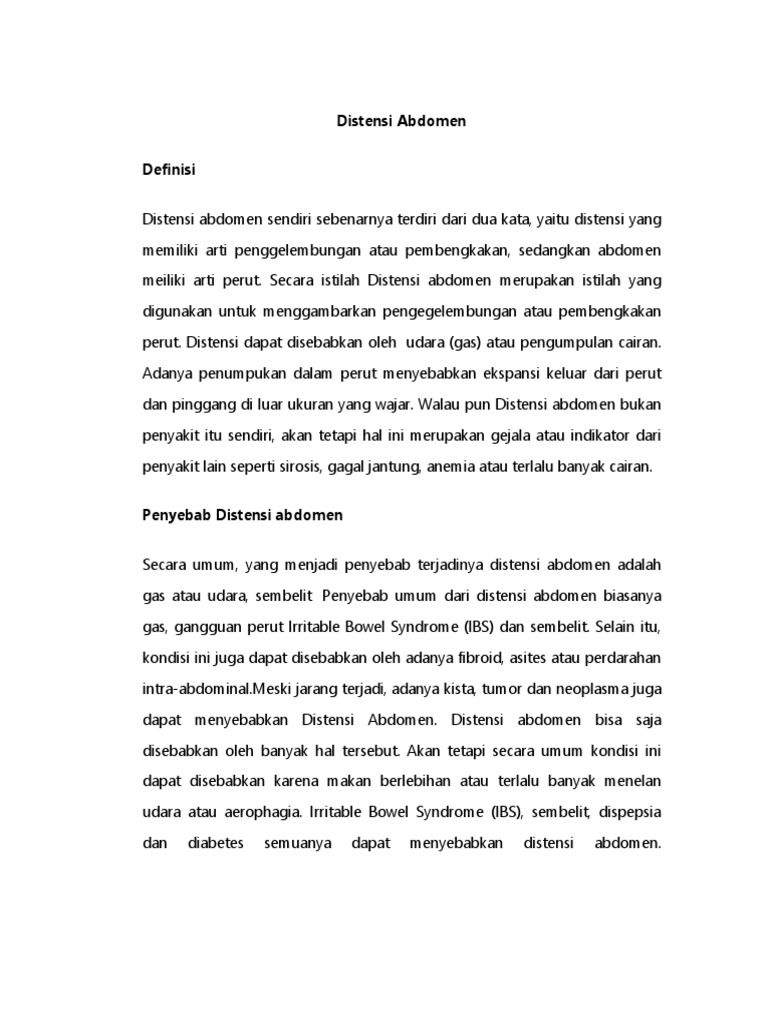 Distensi Abdomen | PDF