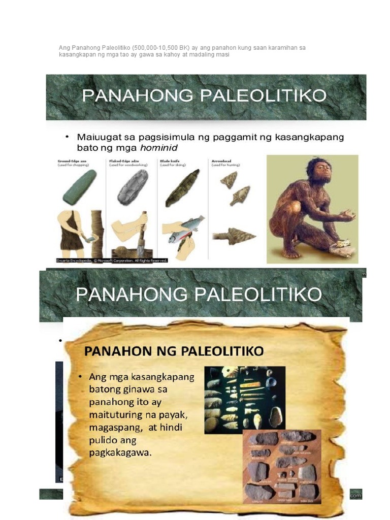 Ang Panahong Paleolitiko | PDF