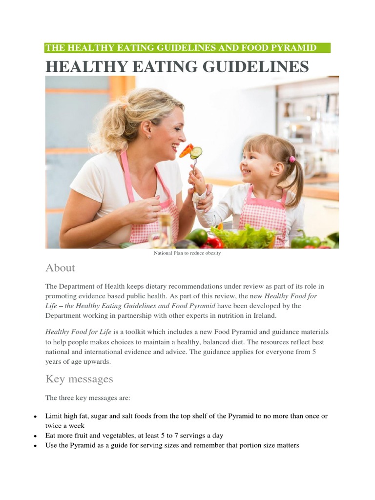 Healthy Eating Guidelines: About | PDF | School Meal | Healthy Diet