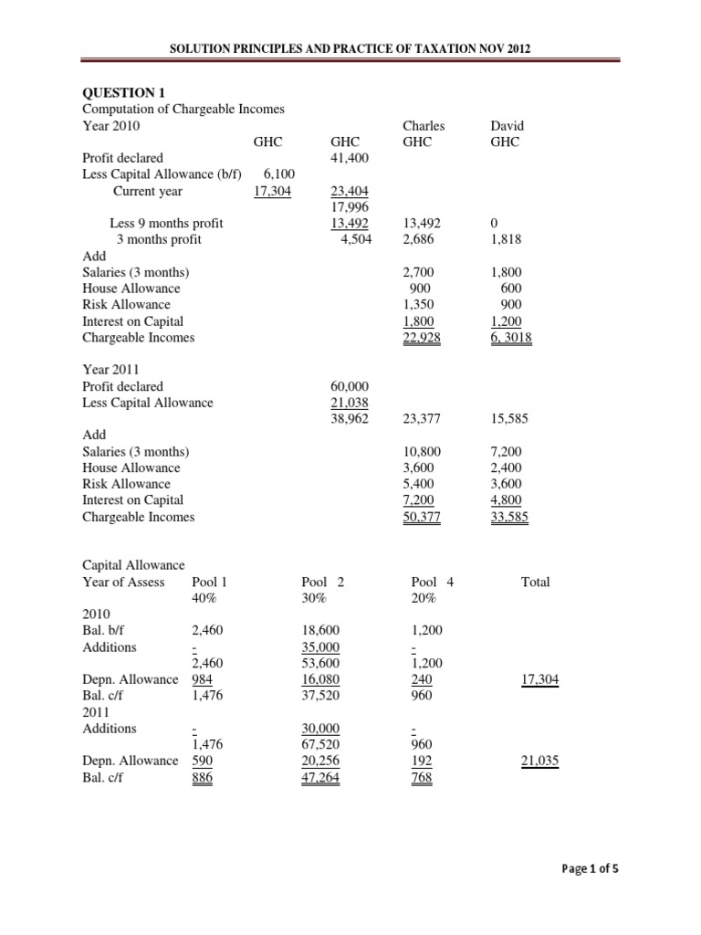 Tax Computation and Allowances 2011 | PDF | Capital Gains Tax | Taxation