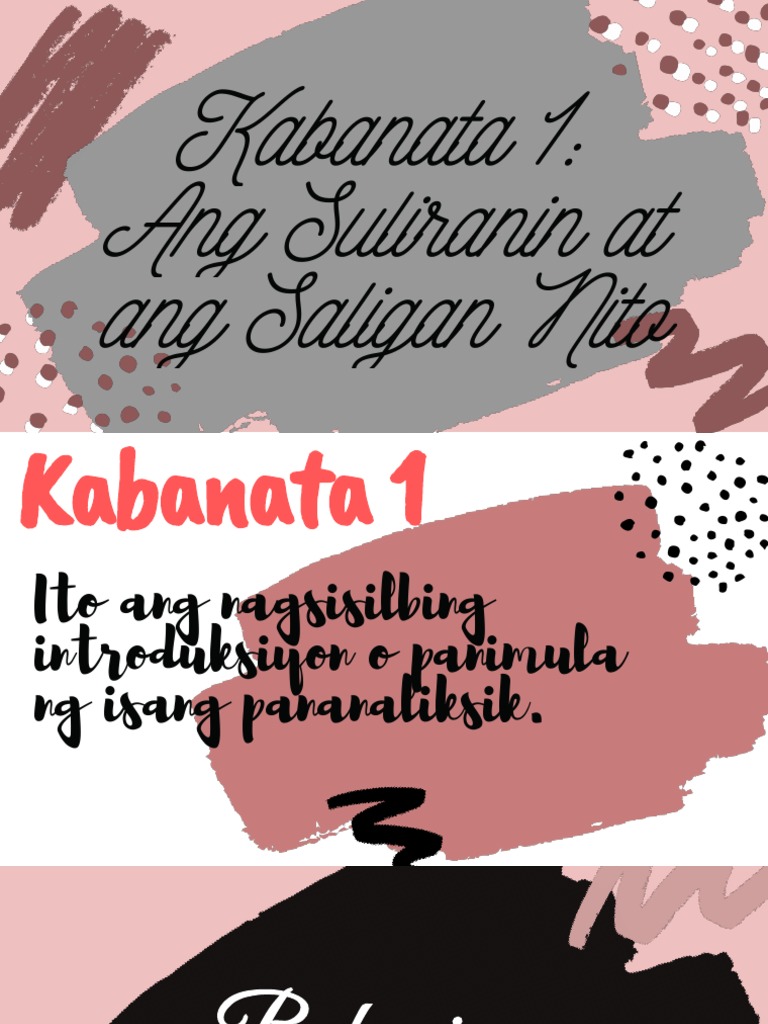 Kabanata 1 | PDF