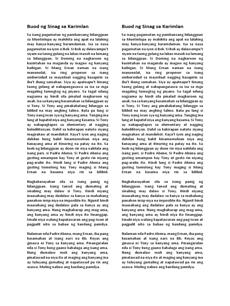 Sinag Sa Karimlan | PDF