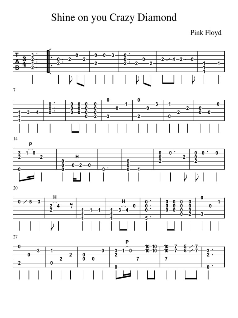 Shine on You Crazy Diamond Ukulele Guide | PDF