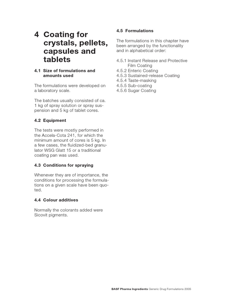 BASF Pharma Ingredients Generic Drug For | PDF | Tablet (Pharmacy) | Oxide