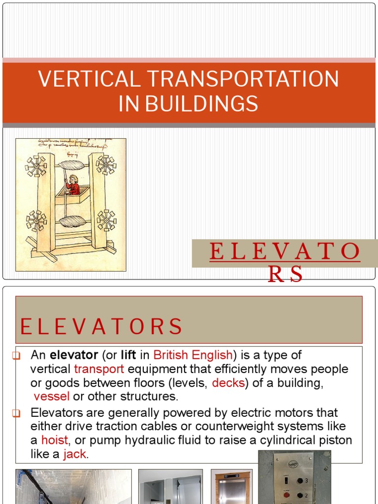 Vertical Transportation in Buildings | PDF | Elevator | Building ...
