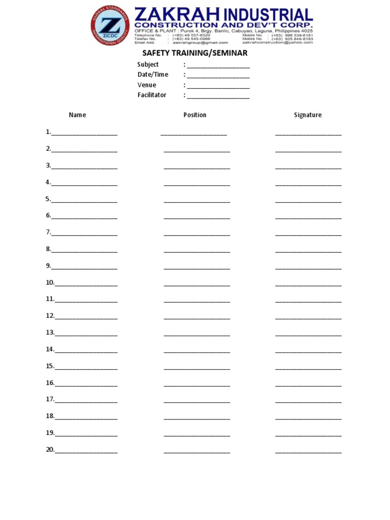 Safety Training | PDF