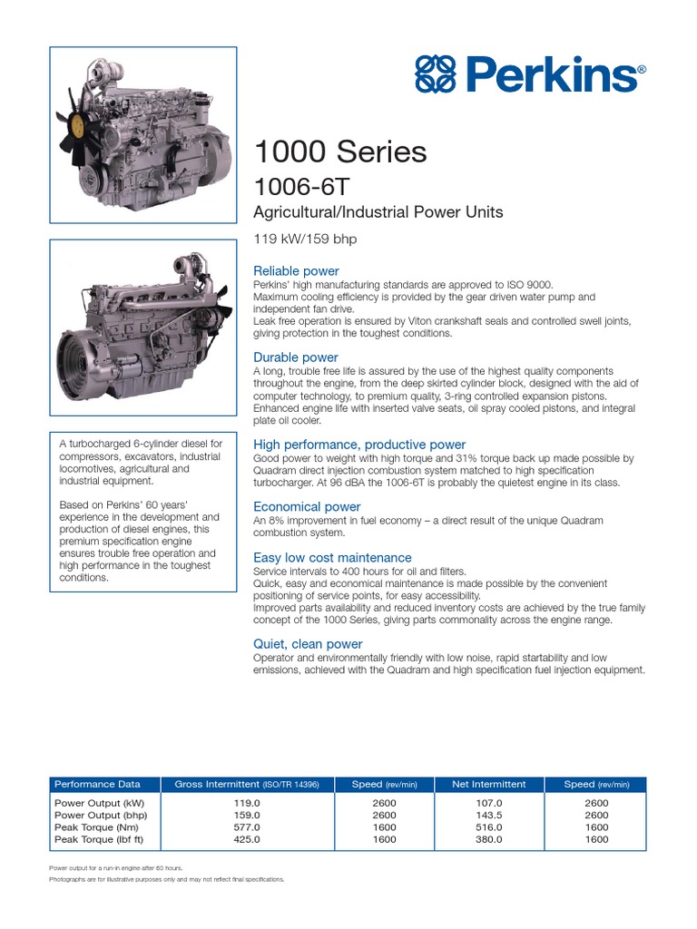 1006 6T 132.7 HP Perkins | PDF | Turbocharger | Engines