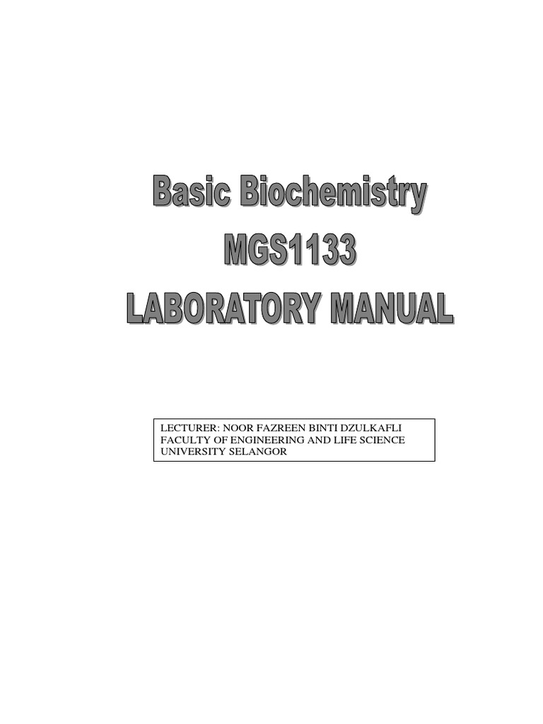 Lab Manual Biochem | PDF | Vitamin C | Chemical Substances