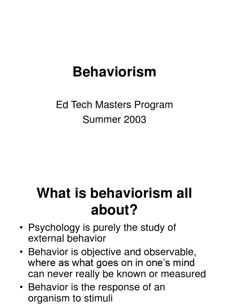 Behaviorism | PDF | Behaviorism | Reinforcement