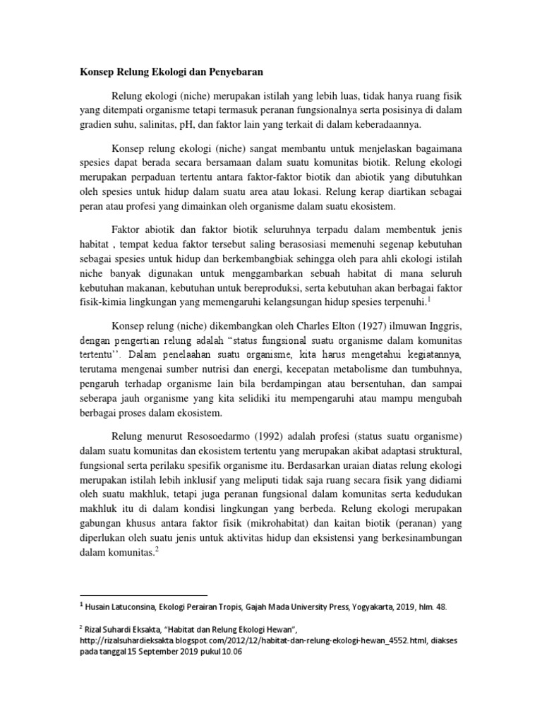 Relung Ekologi | PDF
