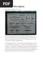 LEC3 - Different Electricel Wire Splices and Joints | PDF | Electrical Wiring | Wire