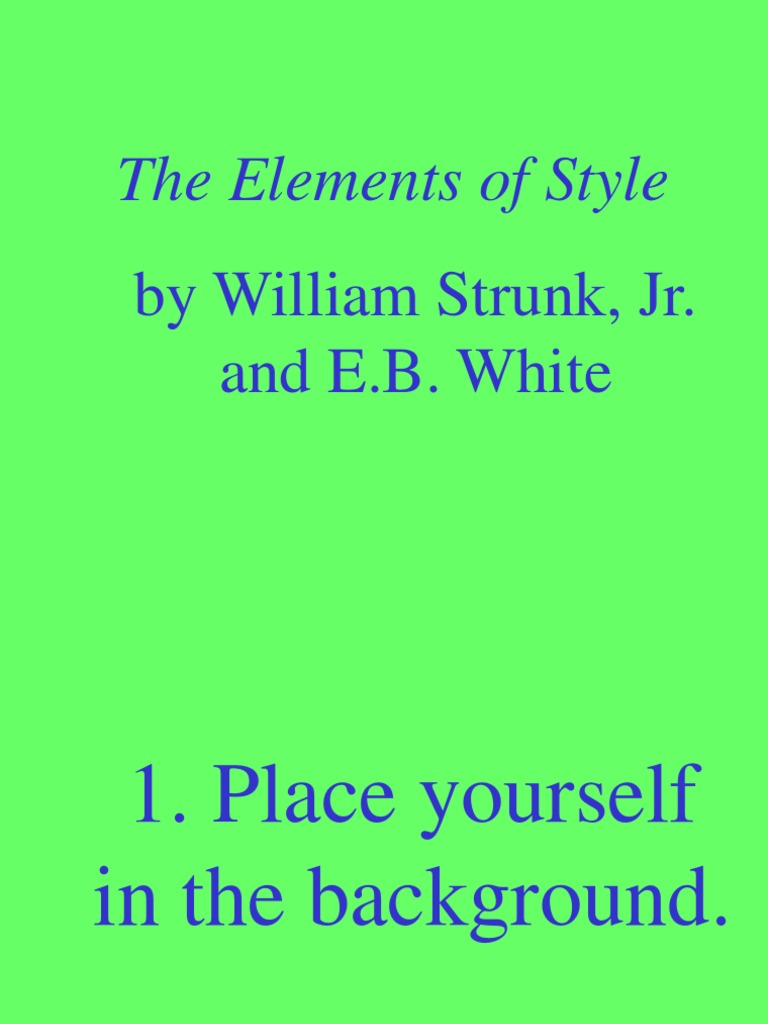 The Elements of Style | PDF