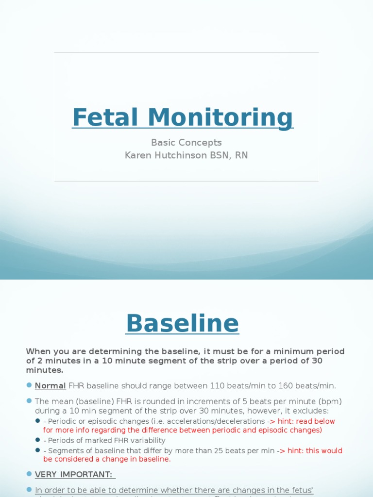 Fetal Monitoring Basics | PDF | Obstetrics | Human Pregnancy