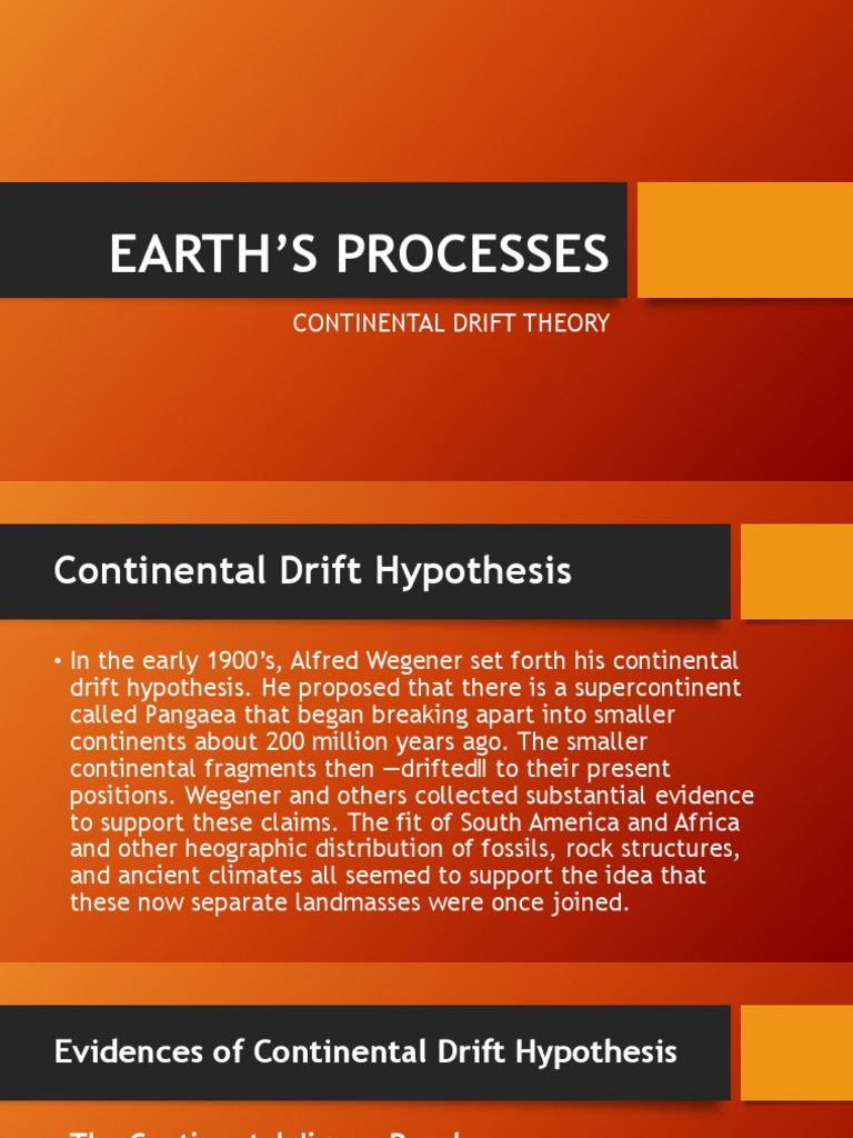 Earth's Processes Continental | PDF | Science & Mathematics