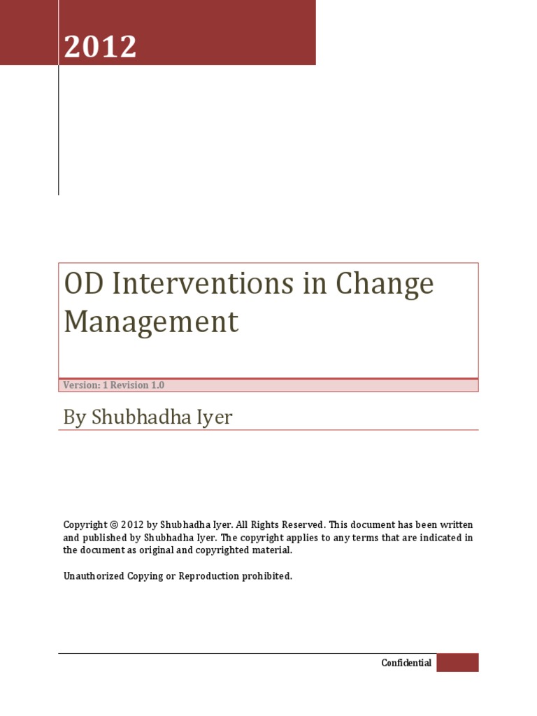 Intervention in Change Manegment | PDF | Change Management | Strategic ...