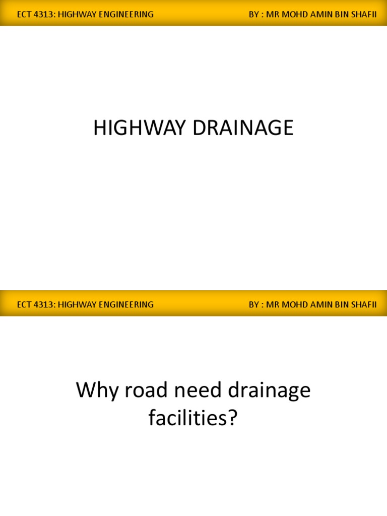 Highway Drainage | PDF | Drainage | Road