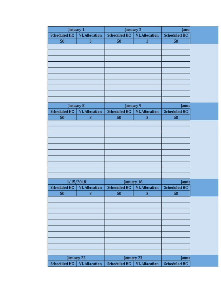 VL Allocation Schedule Overview | PDF