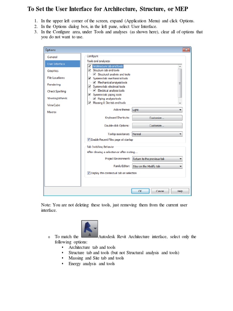 To Set The User Interface For Architecture | PDF